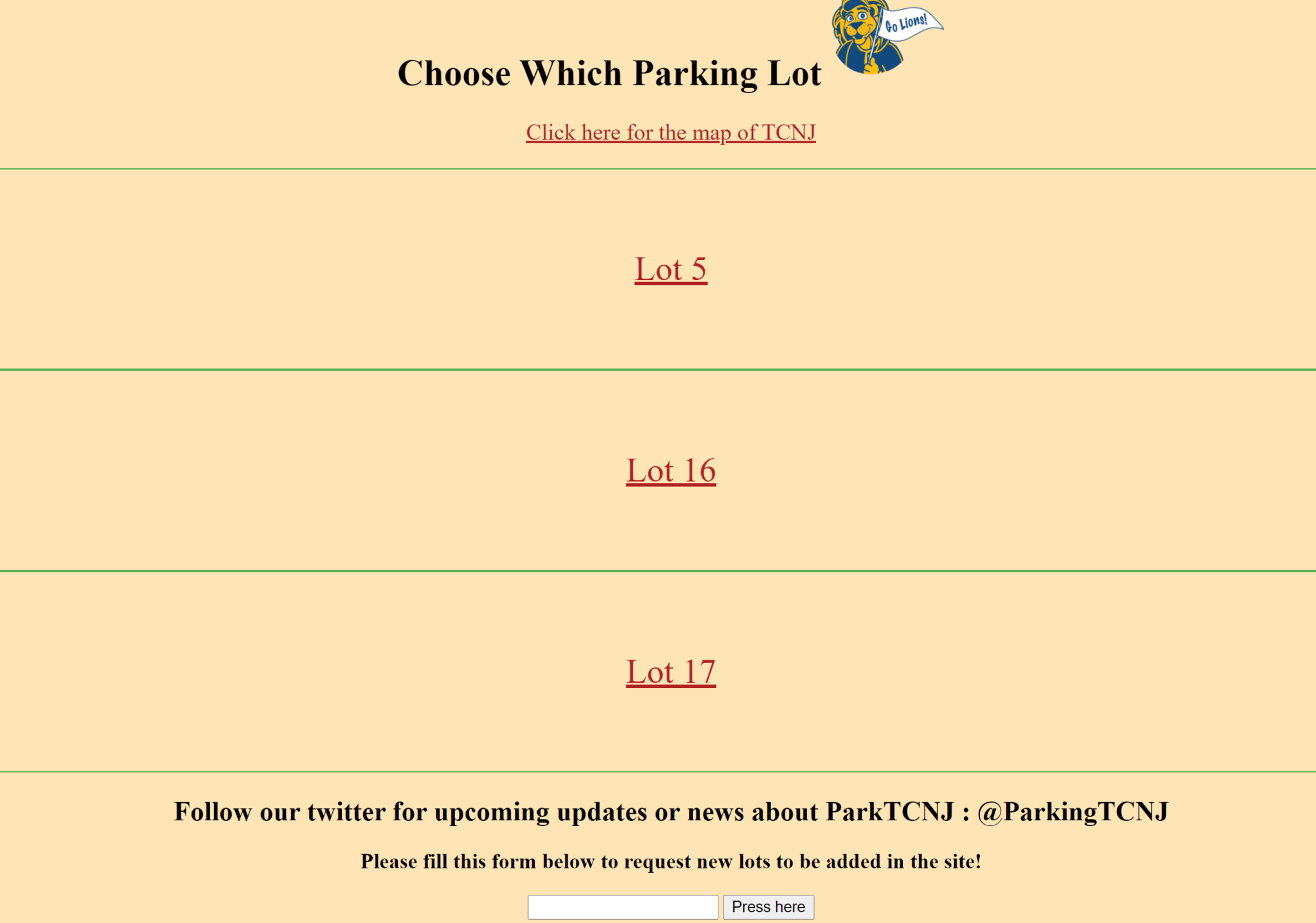 October 2020 – TCNJ Parking Lot Monitor
